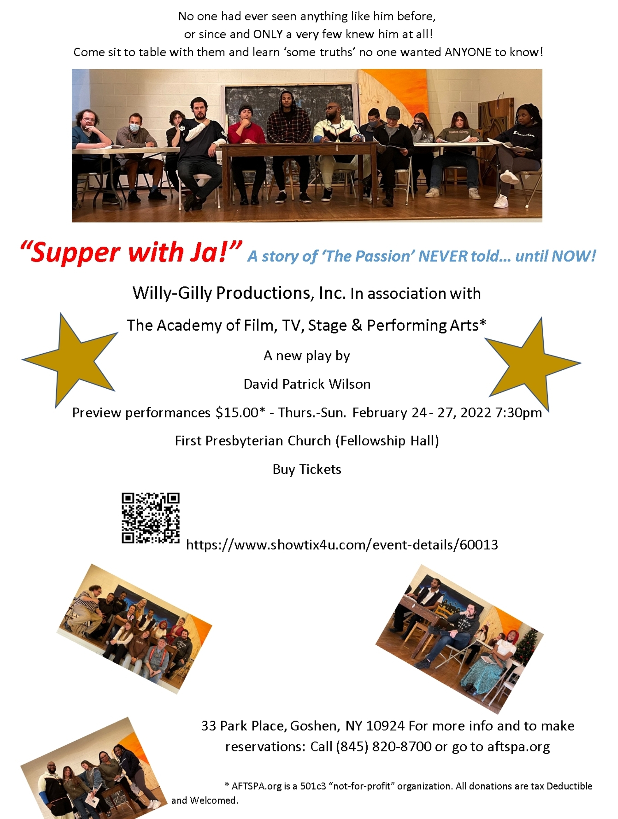 Supper With Ja at Academy of Film Television Stage and Performing Arts ...