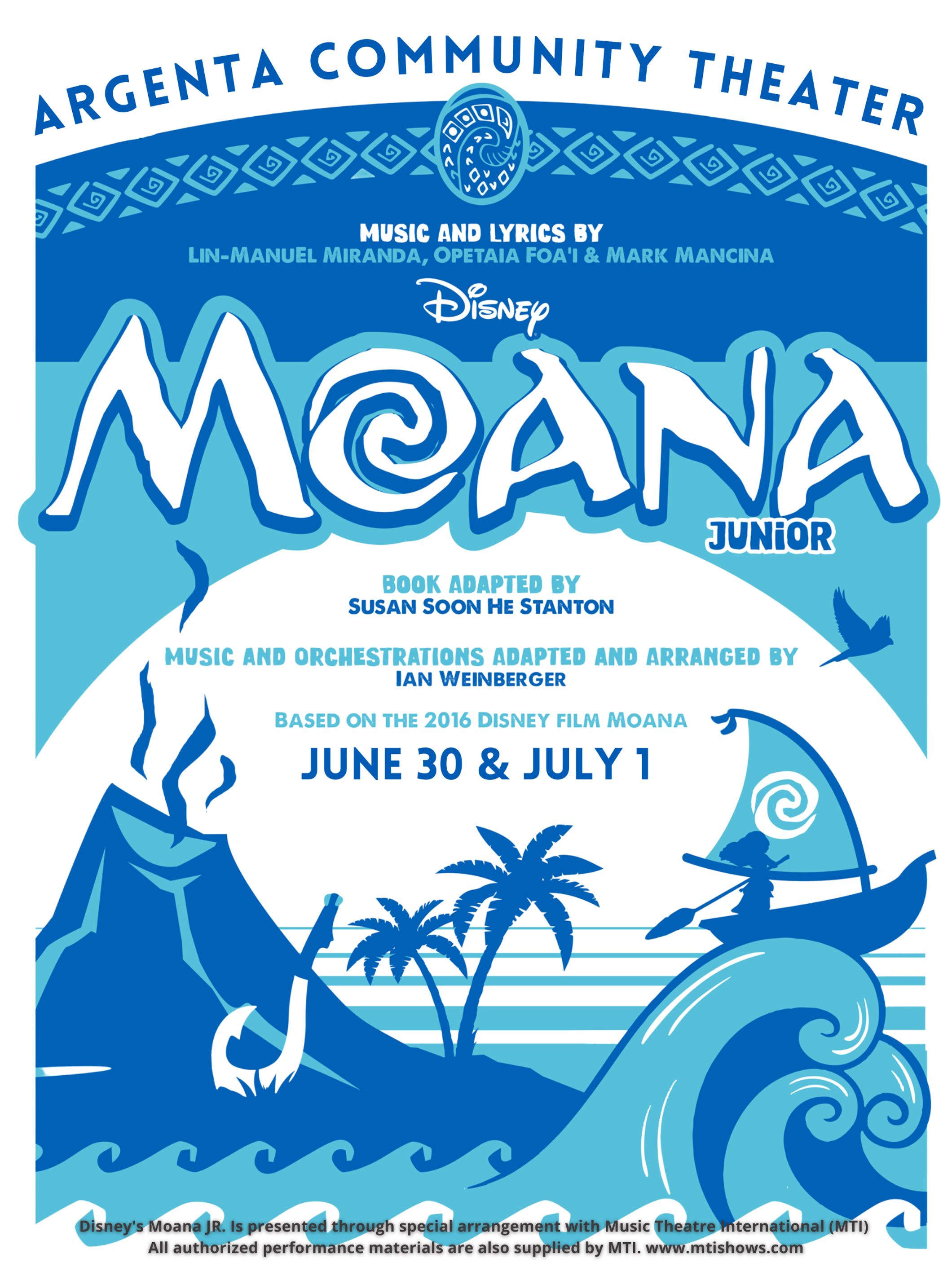 Moana, Jr. at Argenta Community Theater - Performances June 30, 2022 to ...