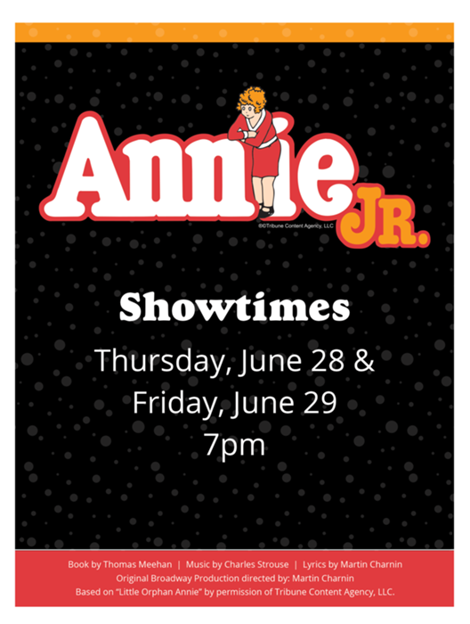 Annie Jr. at Barrington High School - Performances June 28, 2018 to ...