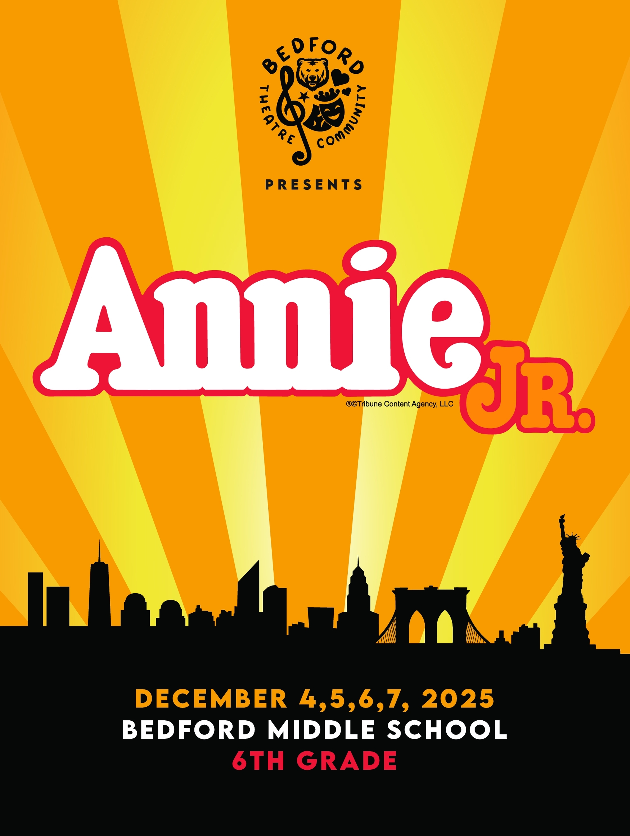 Annie Jr at Bedford Middle School - Performances December 4, 2025 to ...