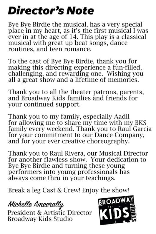 Bye Bye Birdie at Broadway Kids Studio - Performances February 28, 2015 ...