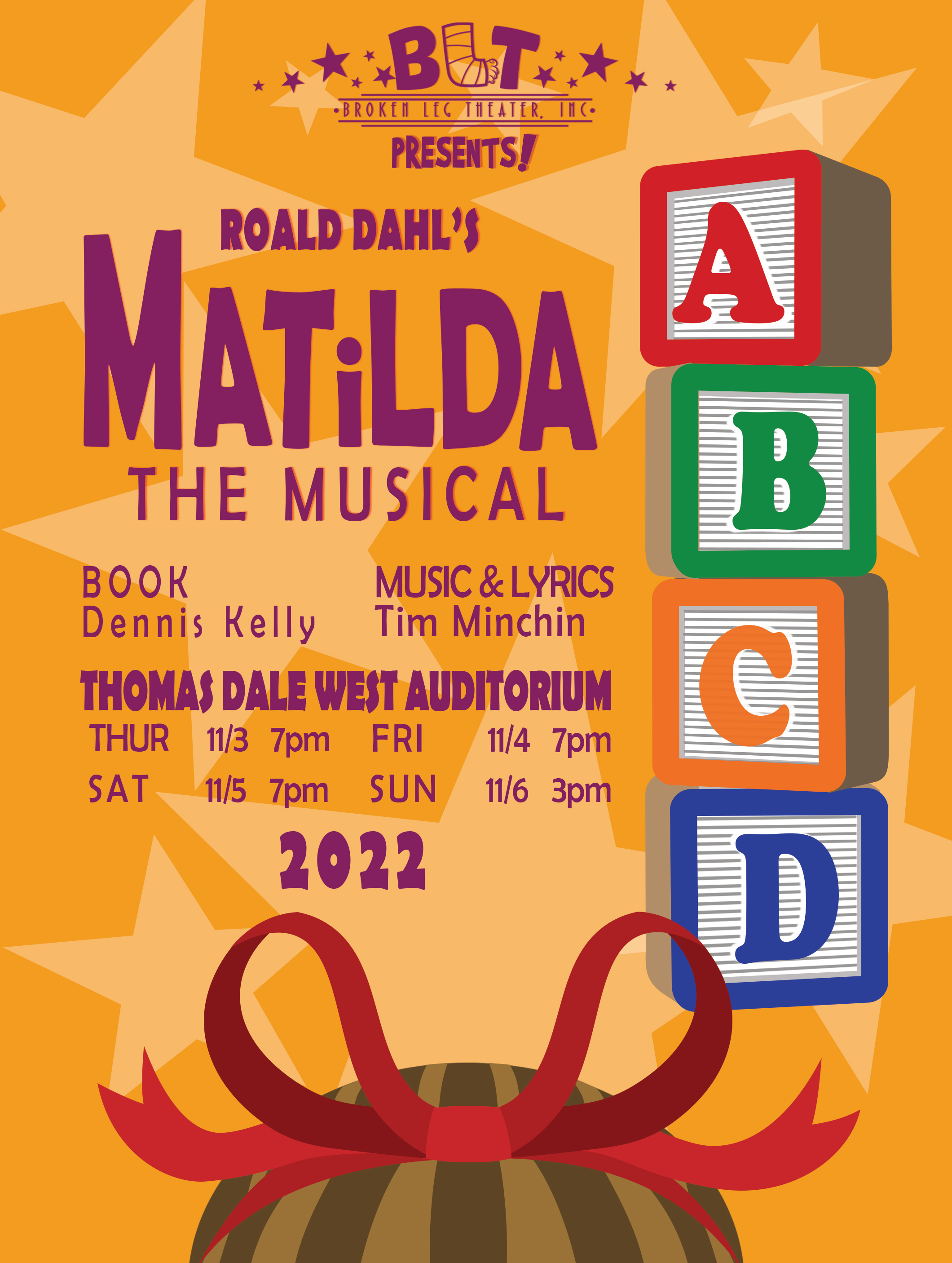 Matilda at Broken Leg Theater - Performances November 3, 2022 to ...