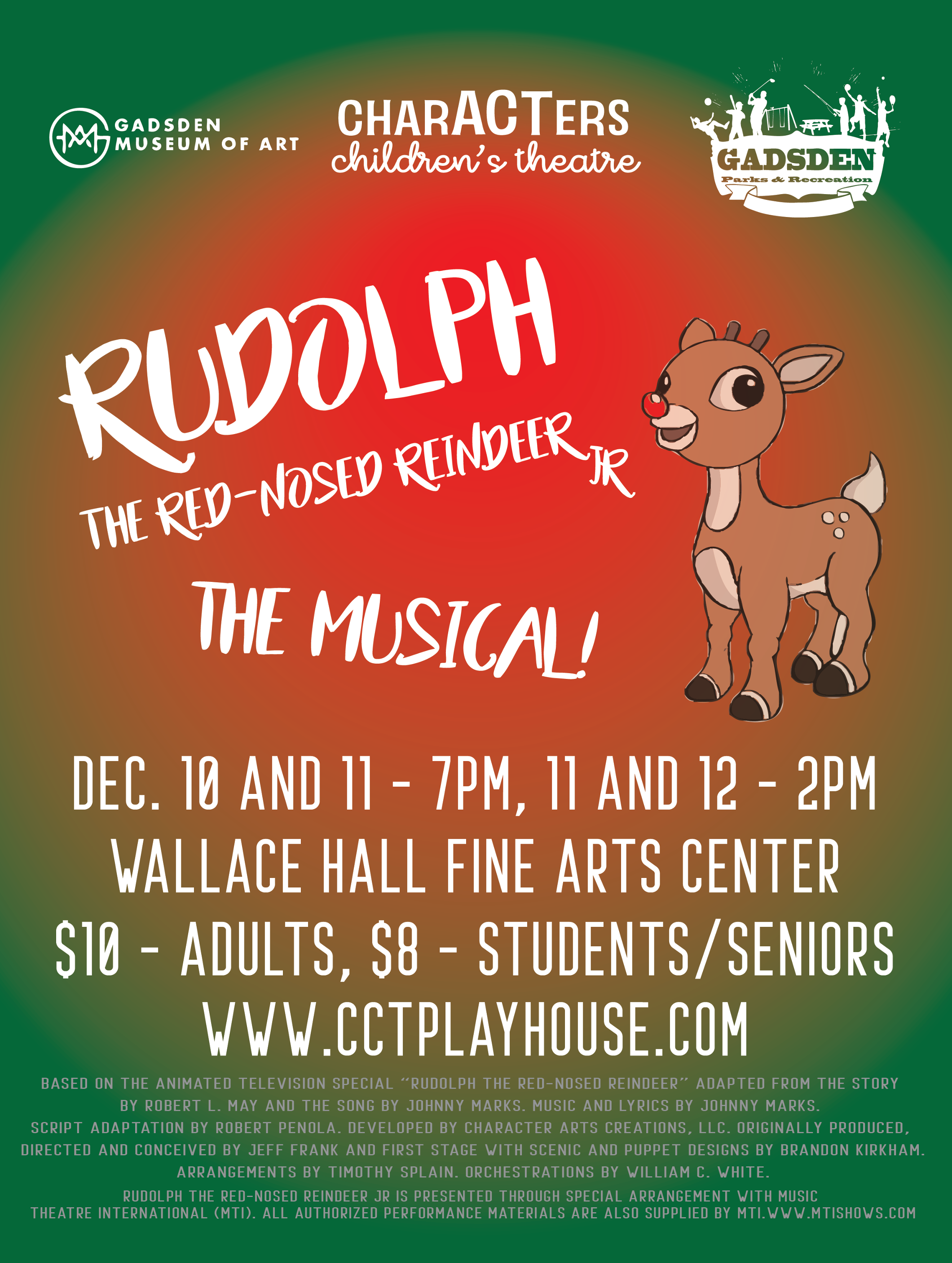 Rudolph the Red-Nosed Reindeer JR at CharACTers Children's Theatre ...