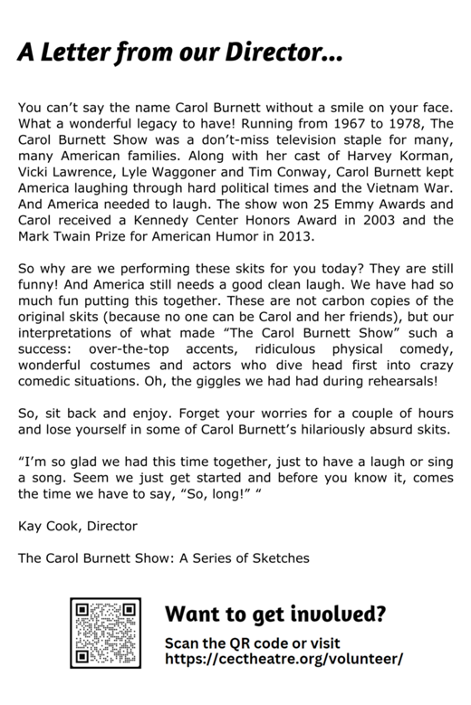 The Carol Burnett Show: A Series of Sketches at Columbia Entertainment ...