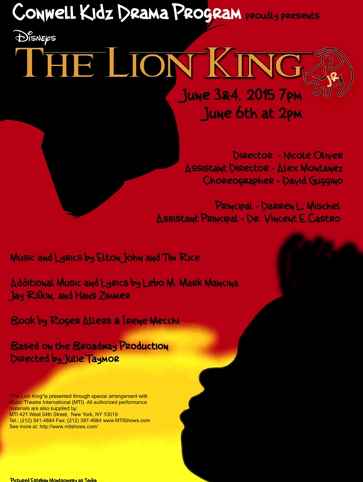The Lion King Jr. at Conwell Kidz Drama Program - Performances June 3 ...