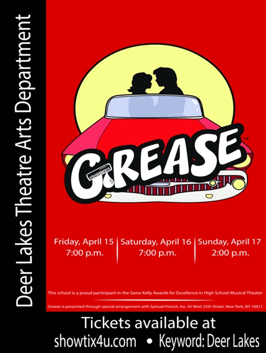 Grease at Deer Lakes Theatre Arts Department - Performances April 15 ...
