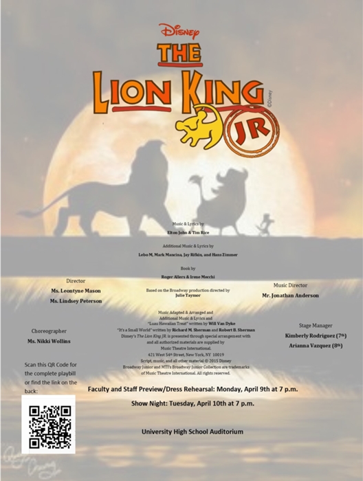 Disney's The Lion King Jr. at Deltona Middle School - Performances ...