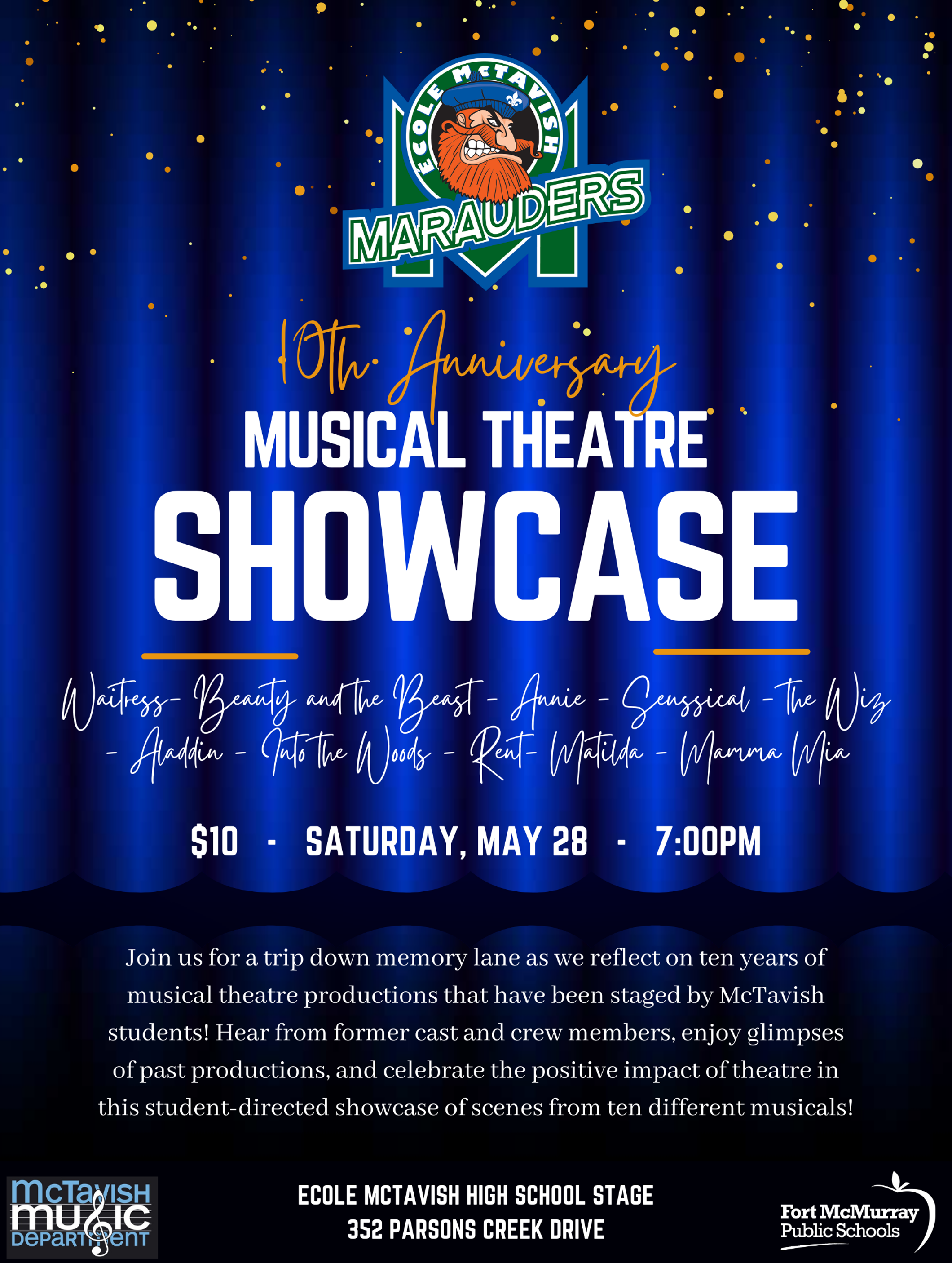 10th Anniversary Musical Theatre Showcase at Ecole McTavish High School ...