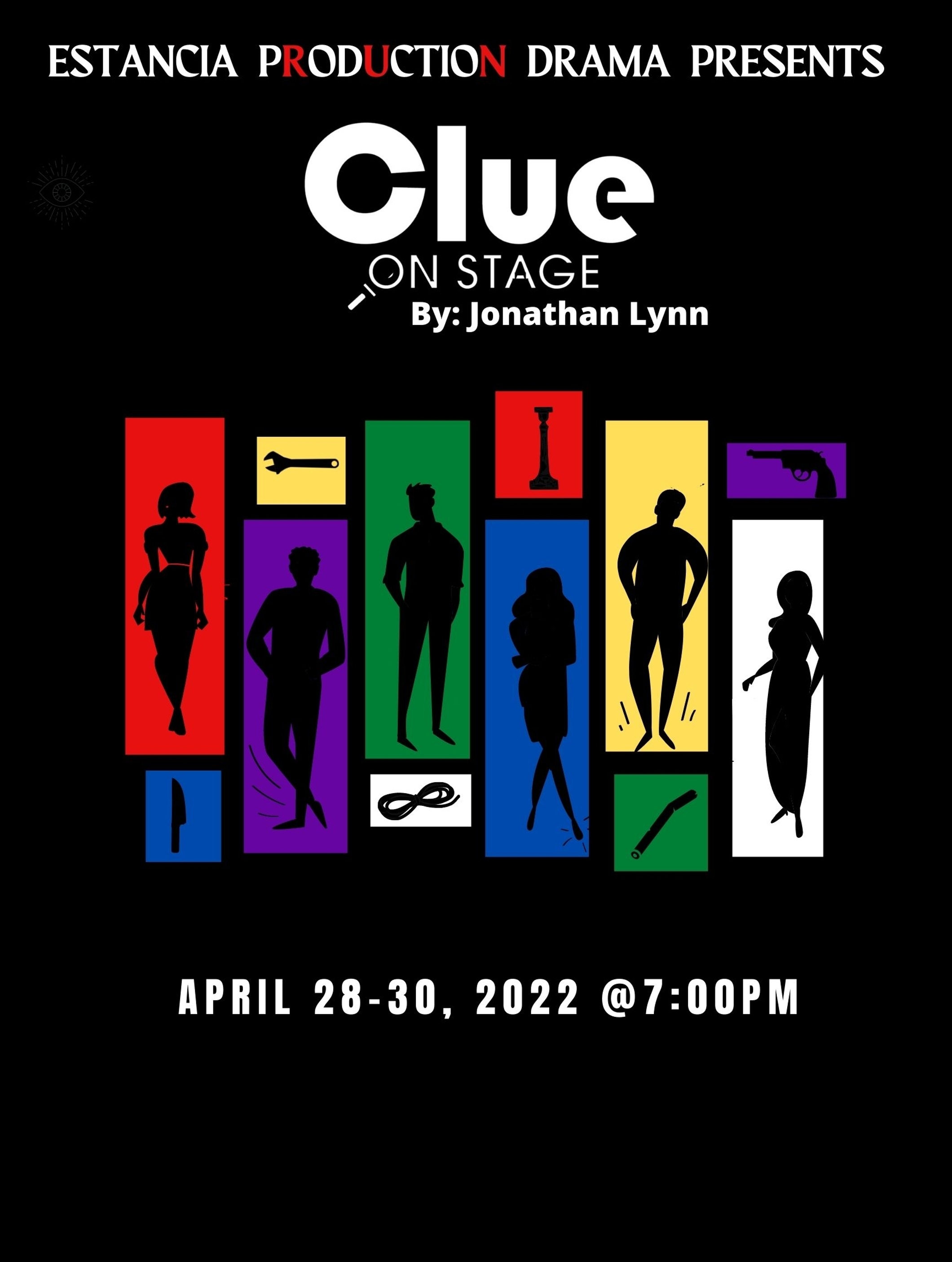 Clue: on stage at Estancia High - Performances April 28, 2022 to April ...