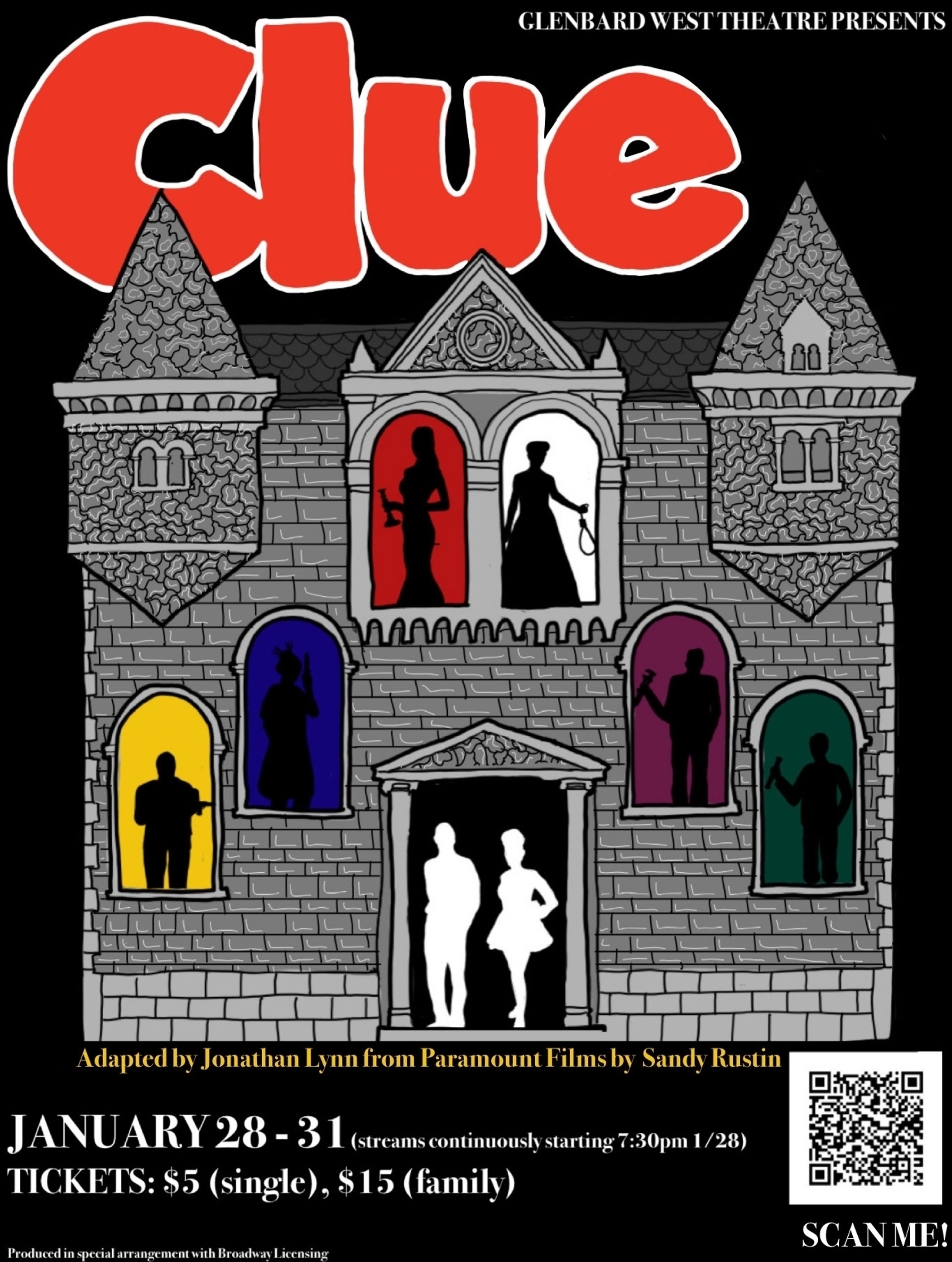 CLUE Stay-At-Home Version at Glenbard West High School - Performances ...