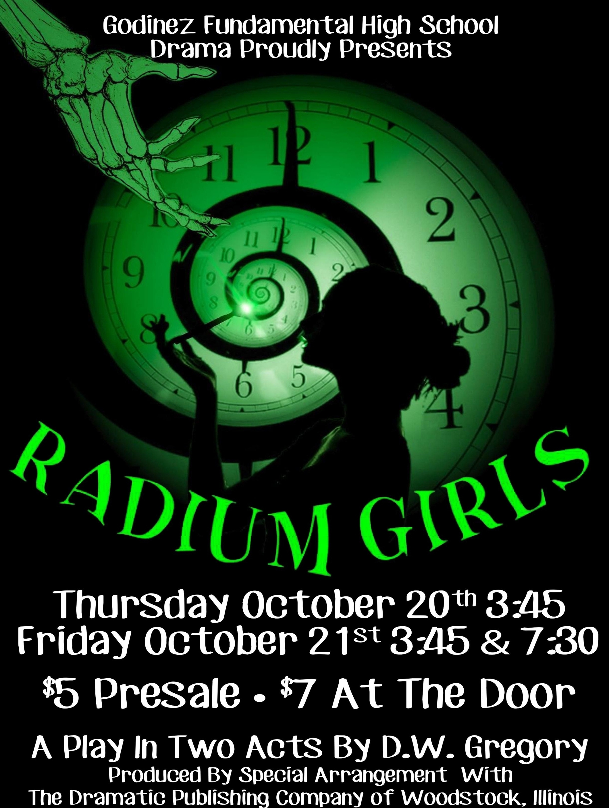 Radium Girls at Godinez Fundamental High school - Performances October ...