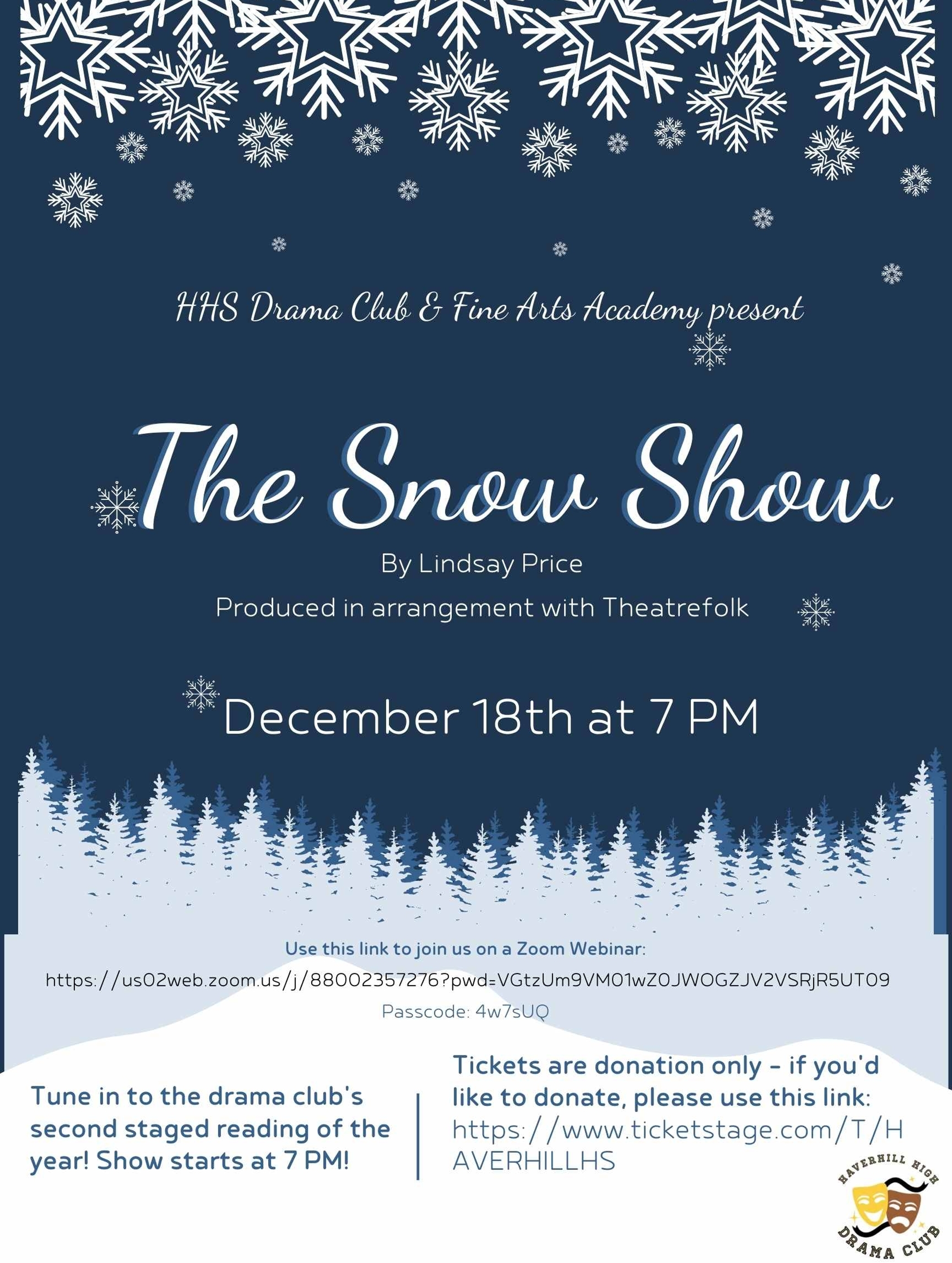 The Snow Show at Haverhill High - Performances December 18, 2020 - Cover
