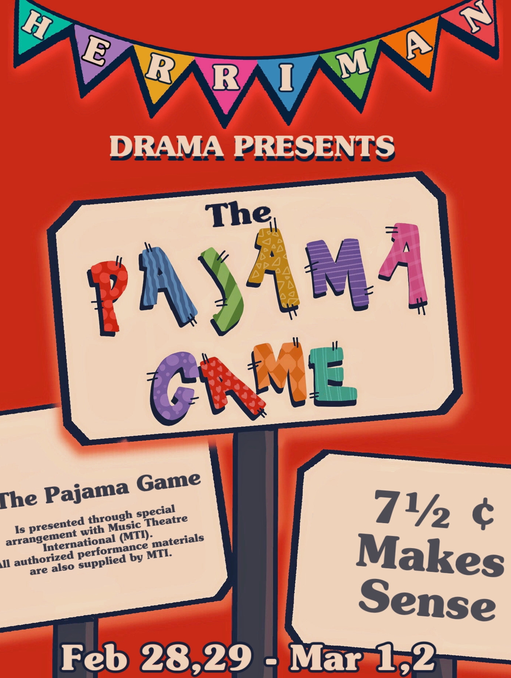 The Pajama Game at Herriman High School - Performances February 28 ...