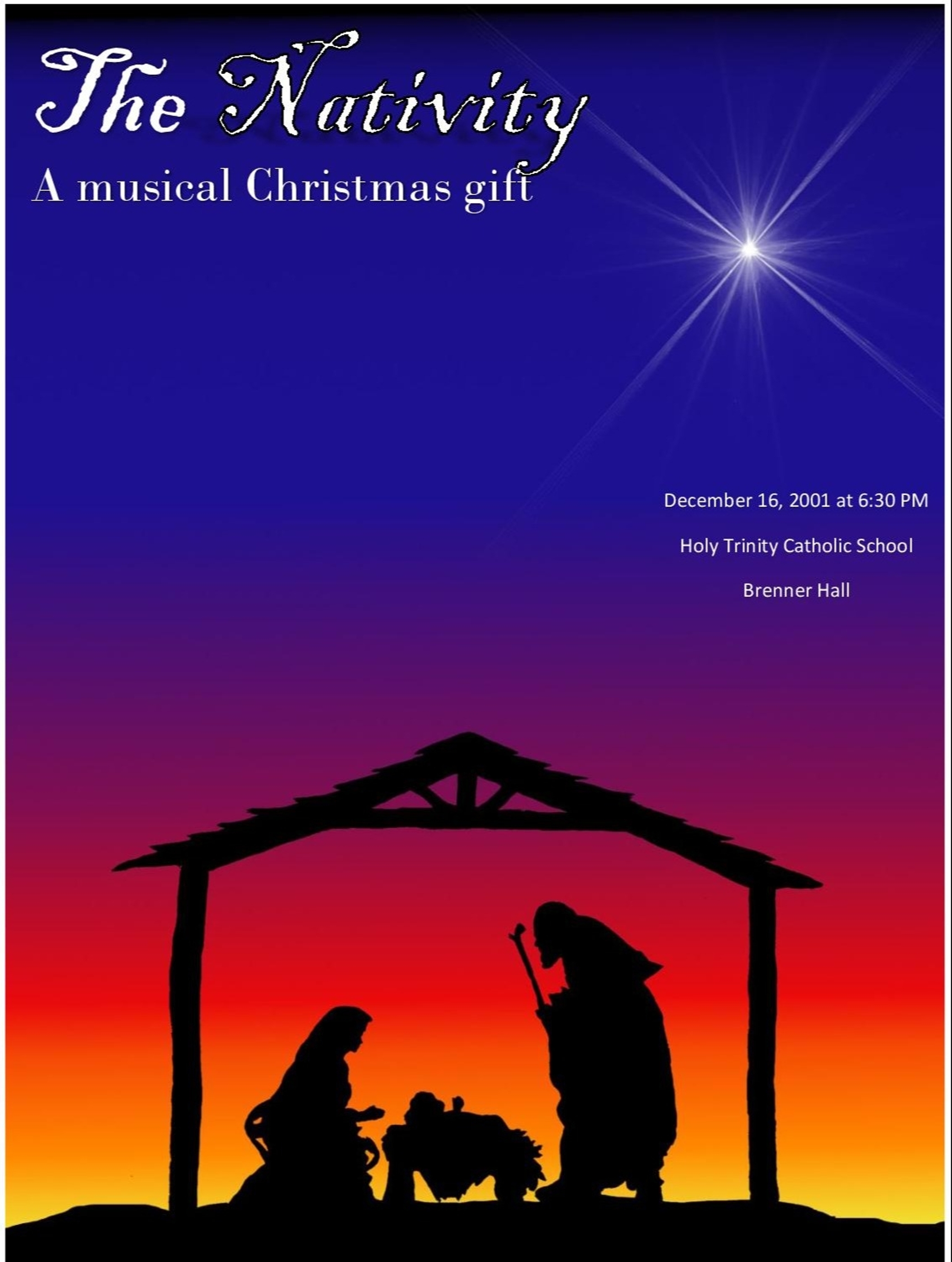 The Nativity: A Musical Christmas Gift at Holy Trinity Catholic School ...