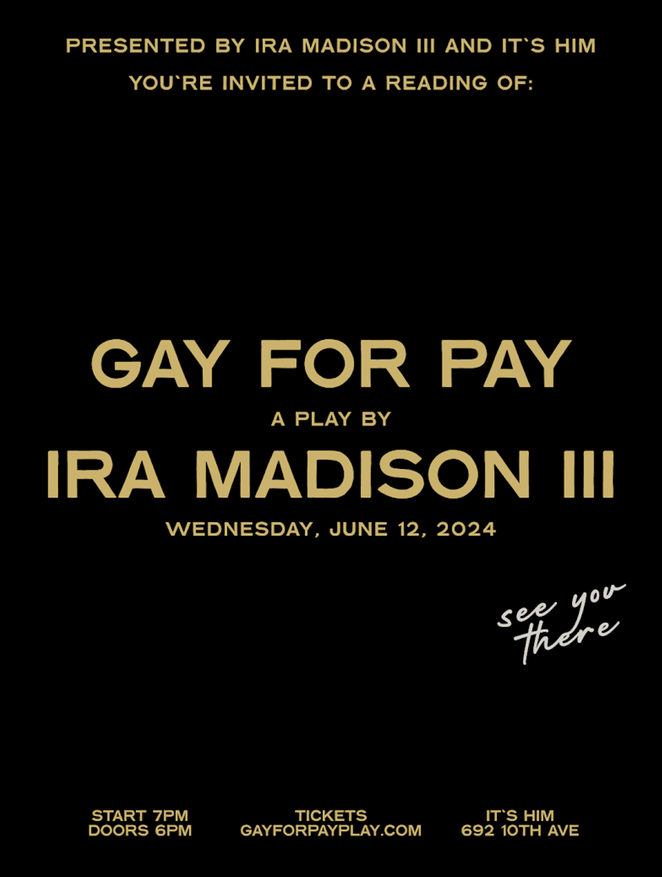 GAY FOR PAY at IRA MADISON III - Performances June 12, 2024 - Cover