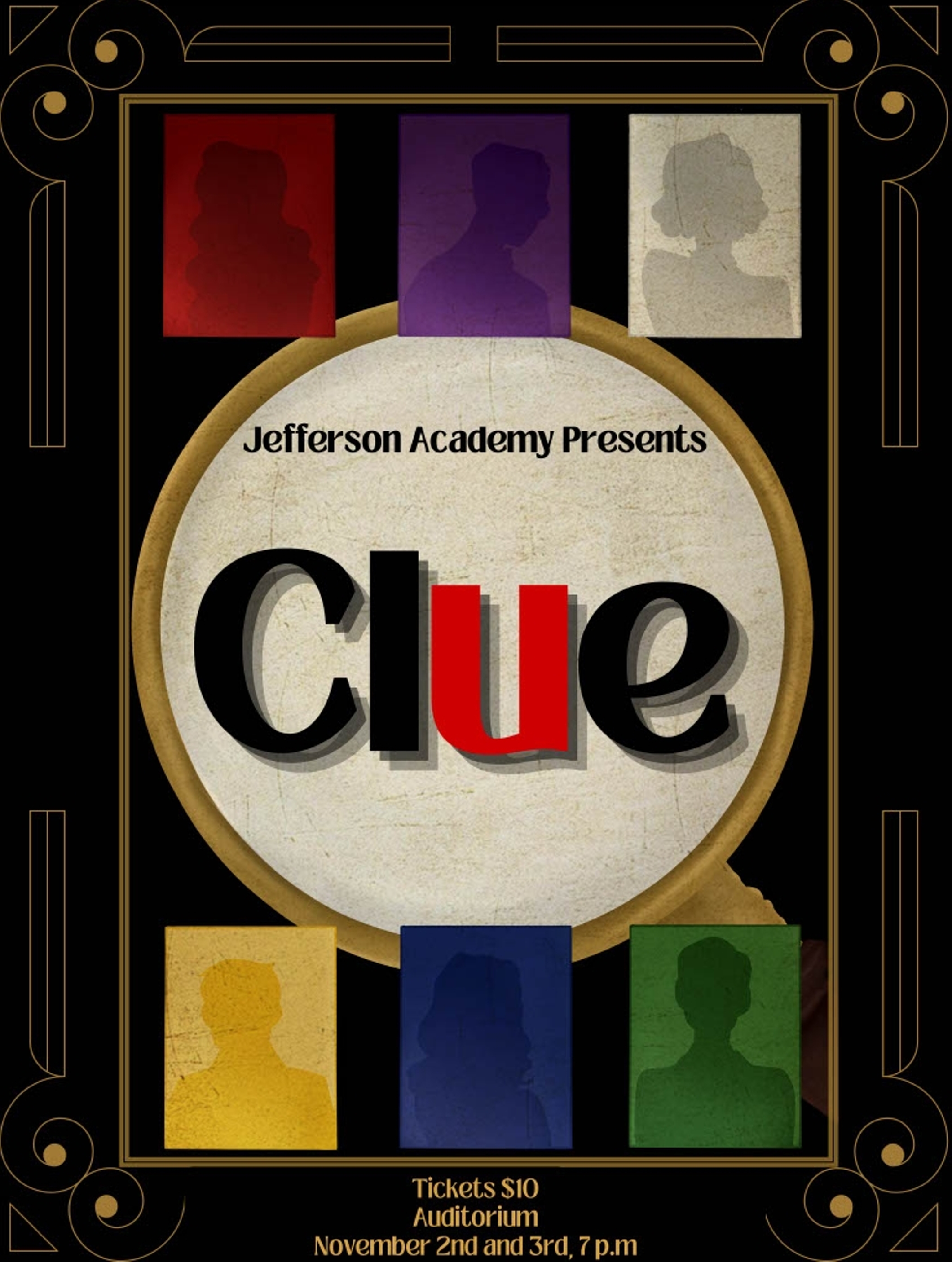 Clue at Jefferson Academy High School - Performances November 2, 2023 to November 3, 2023 - Cover