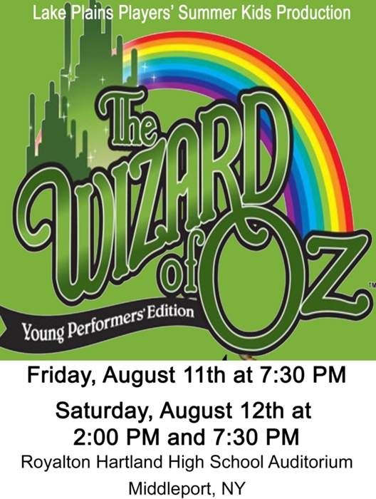 The Wizard of Oz (Young Perfromers Edition) at Lake Plains Players ...