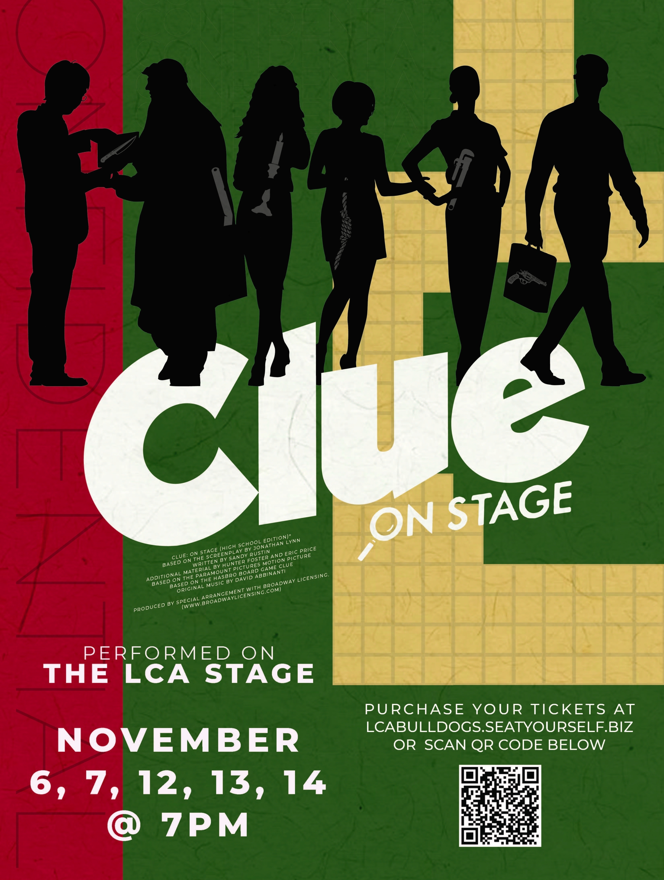 Clue: The Musical at Liberty Christian Academy - Performances November ...