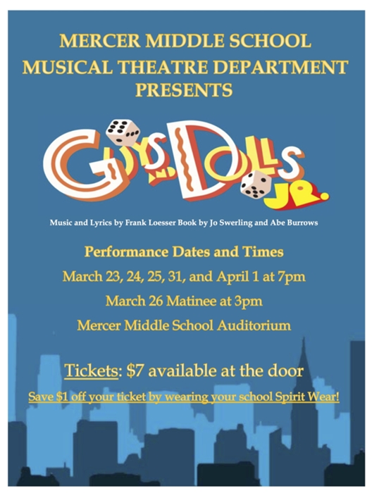 Guys And Dolls JR. at Mercer Middle - Performances March 23, 2017 to ...