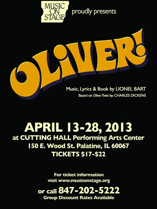 Oliver! at Music On Stage - Performances April 13, 2013 to April 28 ...