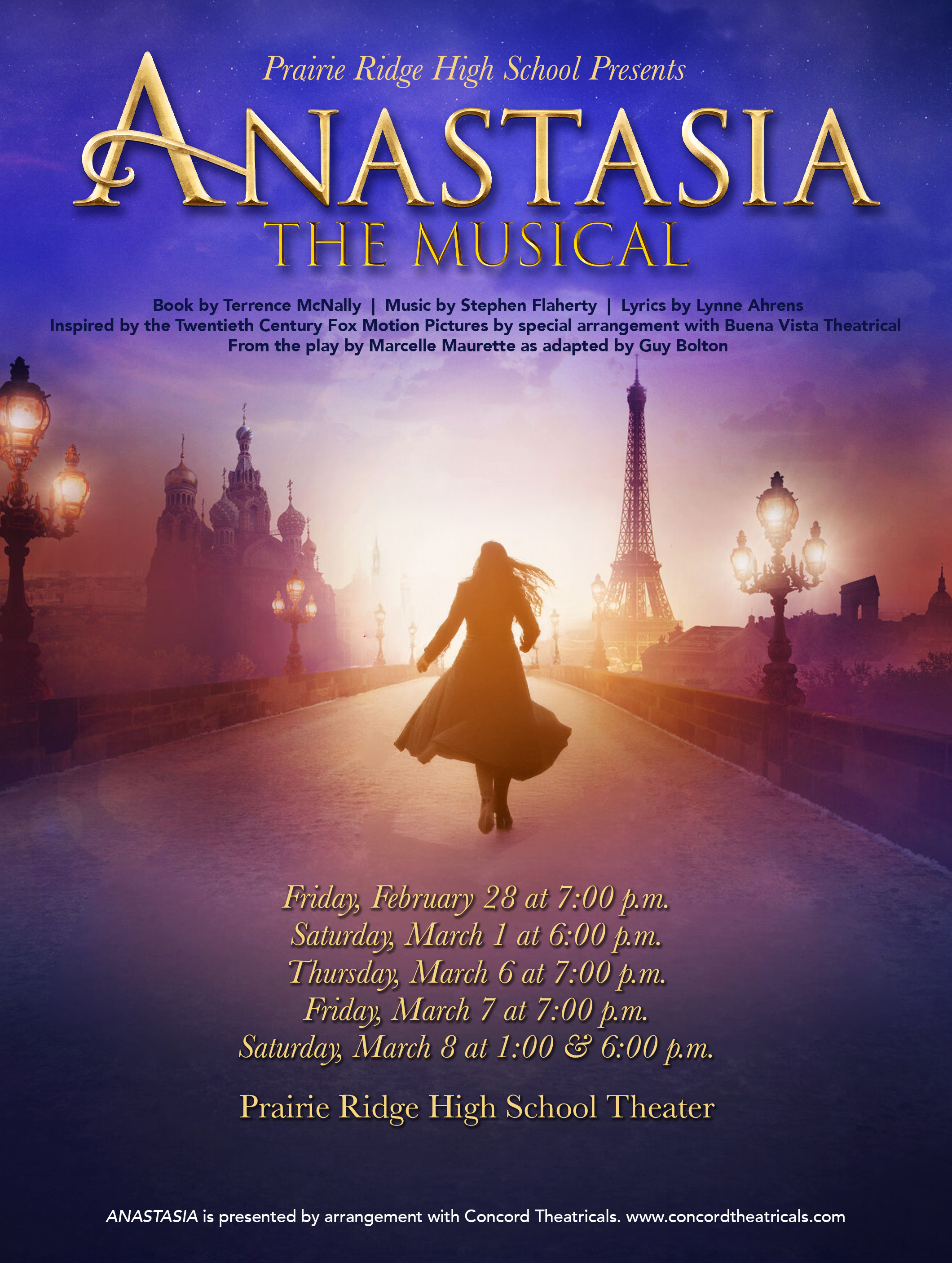 Anastasia: The Musical at Prairie Ridge High School - Performances ...