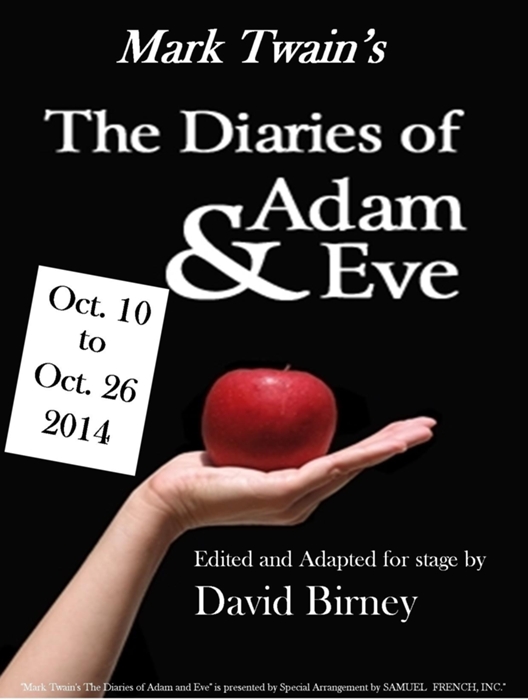 Mark Twain's Diaries of Adam & Eve at Rialto Theater - Performances ...