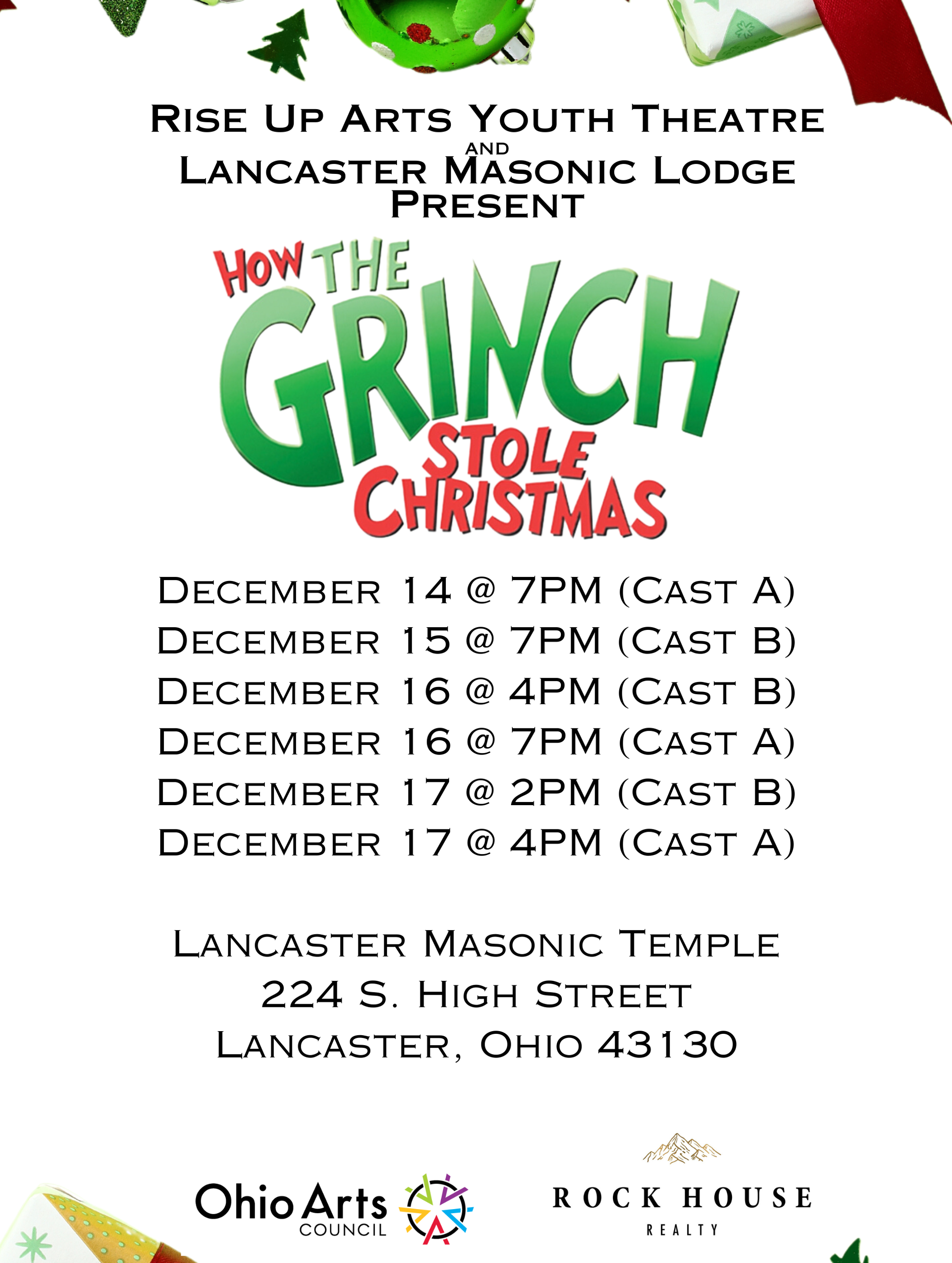 How the Grinch Stole Christmas at Rise Up Arts Alliance - Performances ...