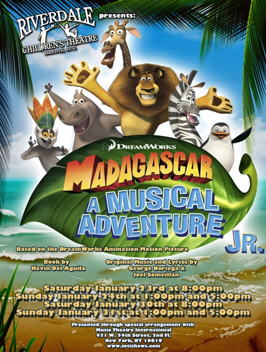 Dreamwork's Madagascar A Musical Adventure Jr. at Riverdale Children's ...