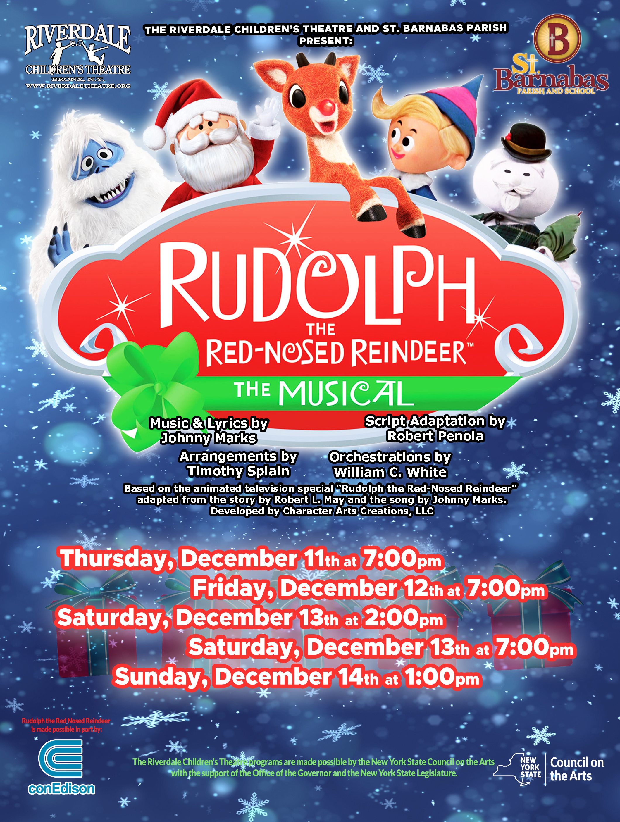Rudolph The Red-Nosed Reindeer Jr at Riverdale Children's Theatre ...