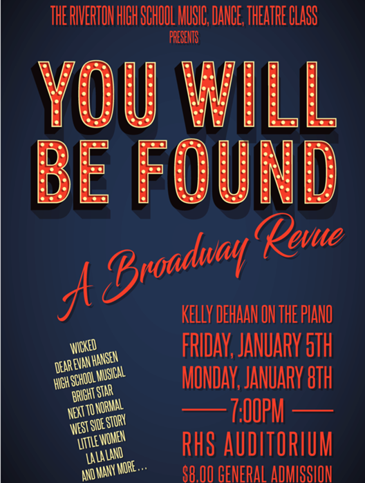 You Will Be Found- A Broadway Revue at Riverton High School ...