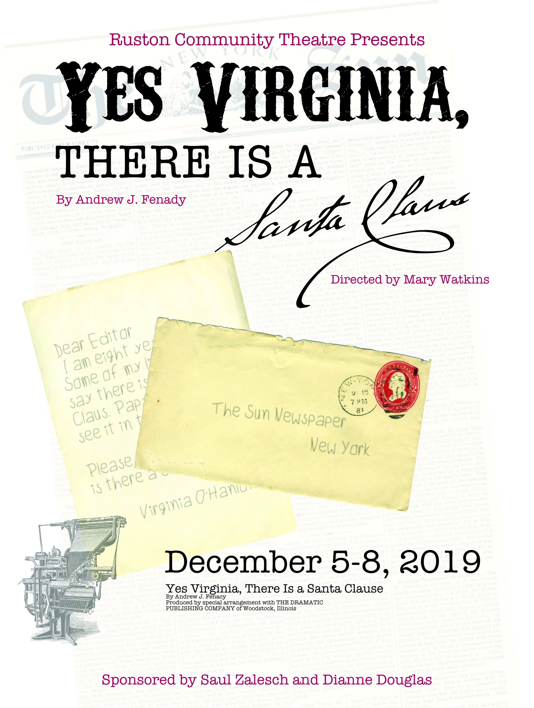 Yes Virginia, there is a Santa at Ruston Community Theatre ...