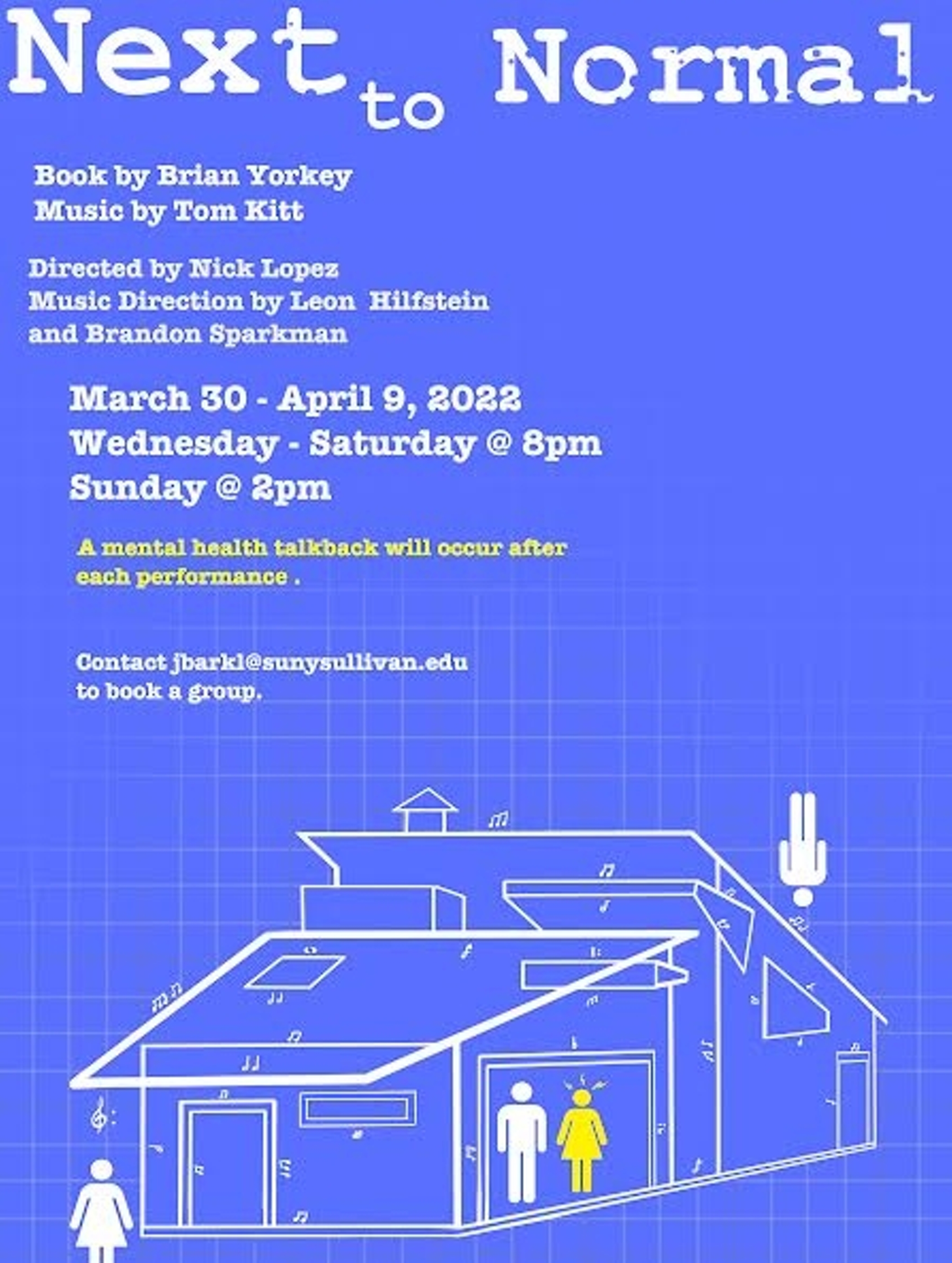 Next to Normal at SUNY Sullivan - Performances March 30, 2022 to April ...