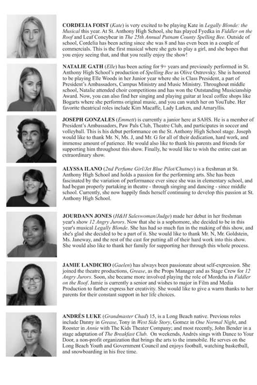 Legally Blonde: The Musical at St. Anthony High School - Performances ...