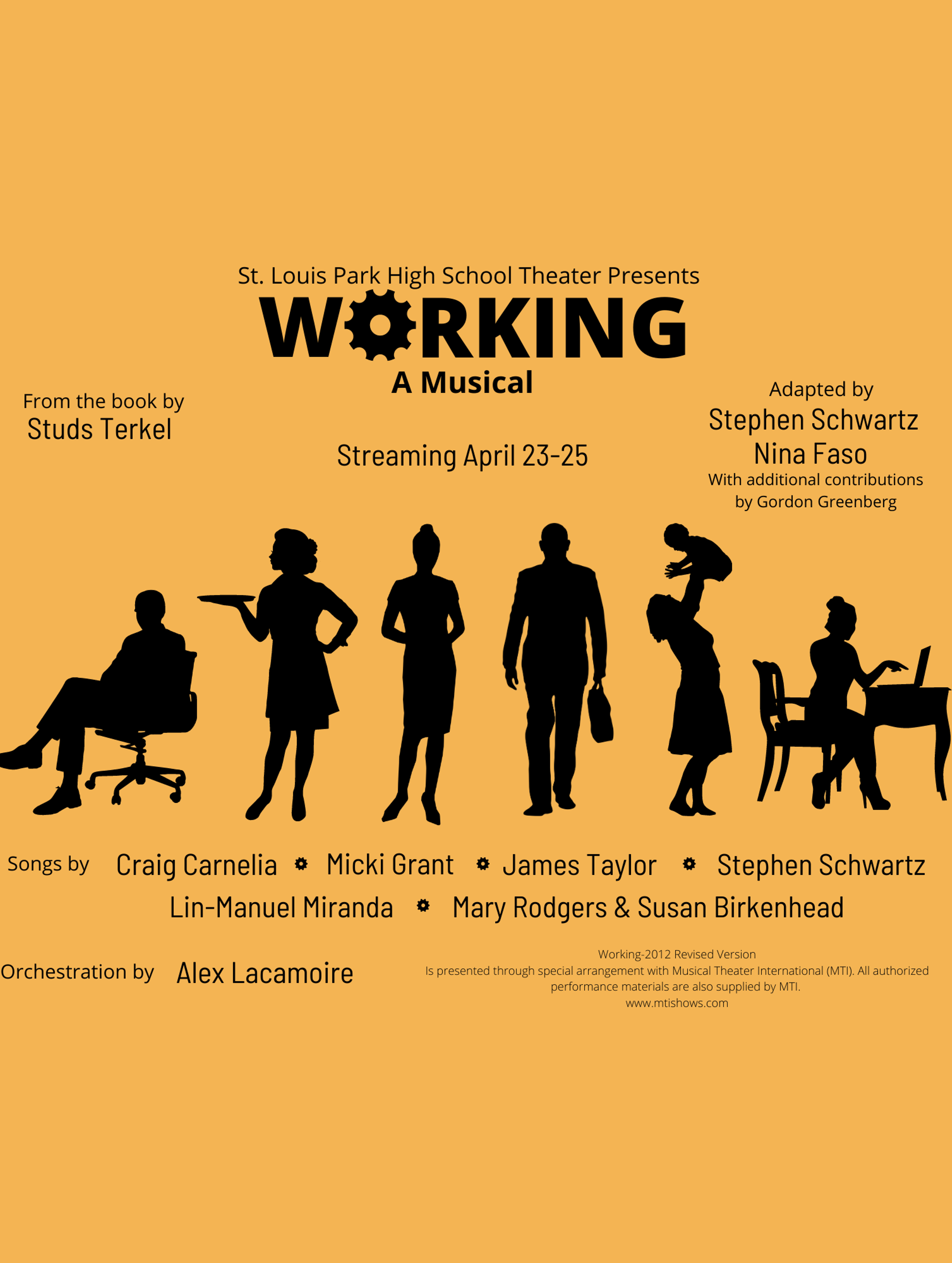 Working A Musical At St Louis Park High School Theatre Performances