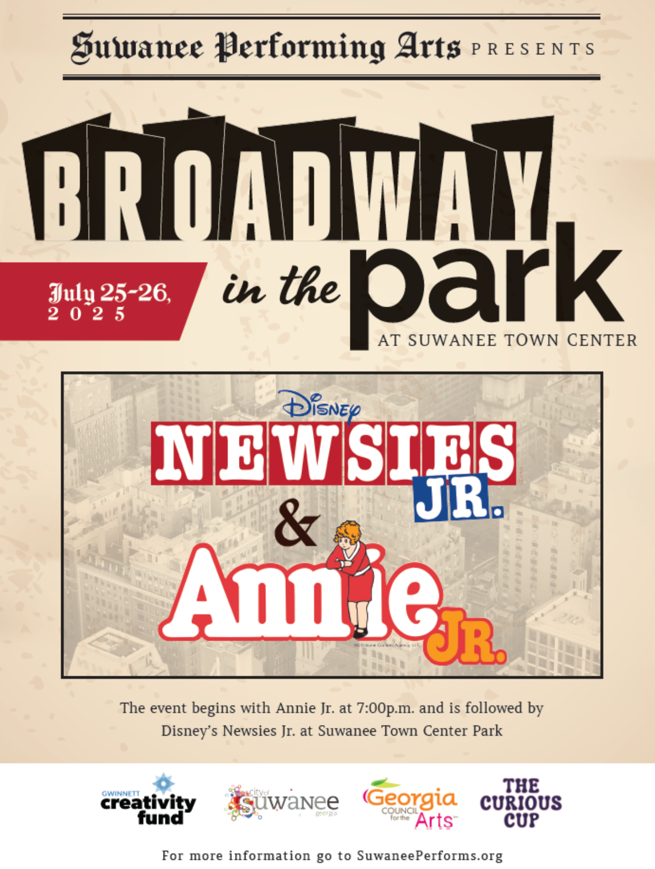 BiP 2025: Newsies Jr. and Annie Jr. at Suwanee Performing Arts ...