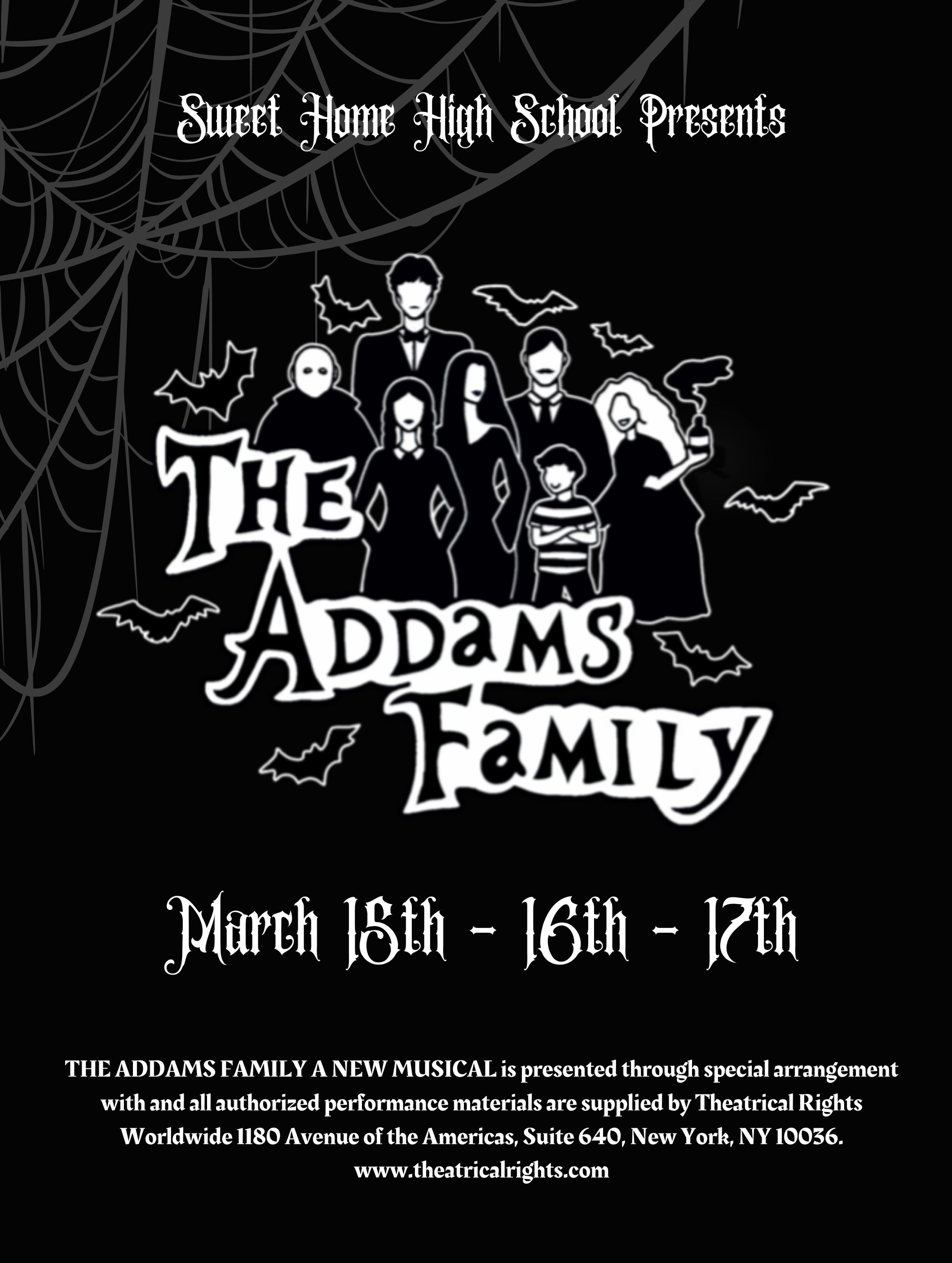 The Addams Family at Sweet Home High School - Performances March 15 ...