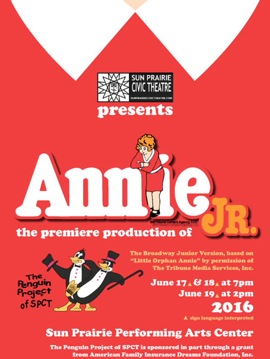 Annie Jr. at The Penguin Project of SPCT - Performances June 17, 2016 ...