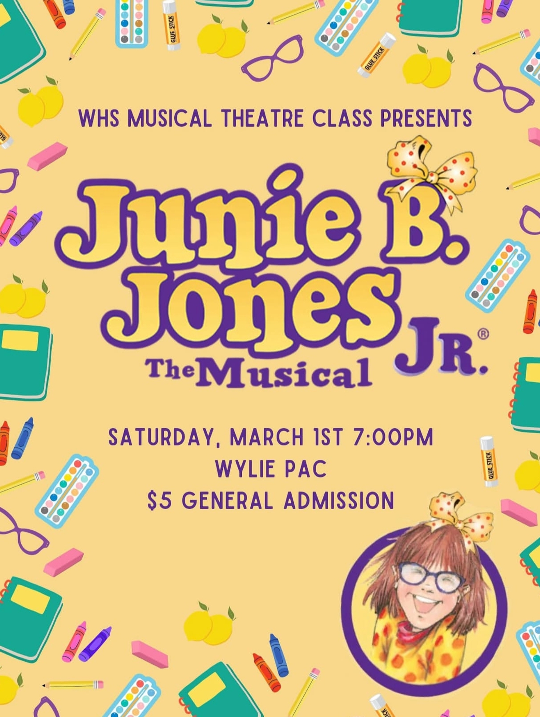 Junie B. Jones Jr. at Wylie ISD - Performances March 1, 2025 - Cover